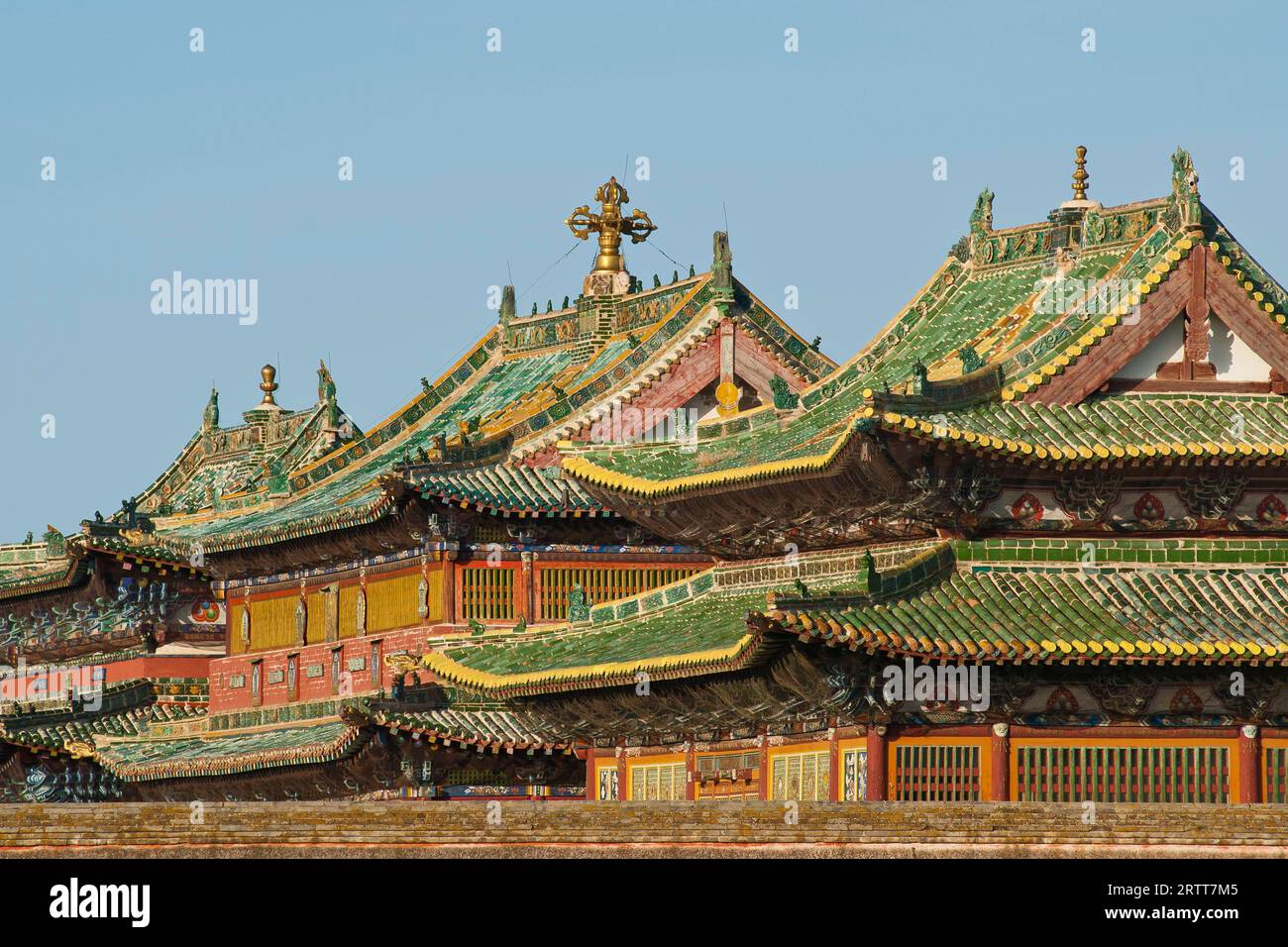 Temple in the interior of the Erdene Zuu Khiid Monastery, Karakorum ...