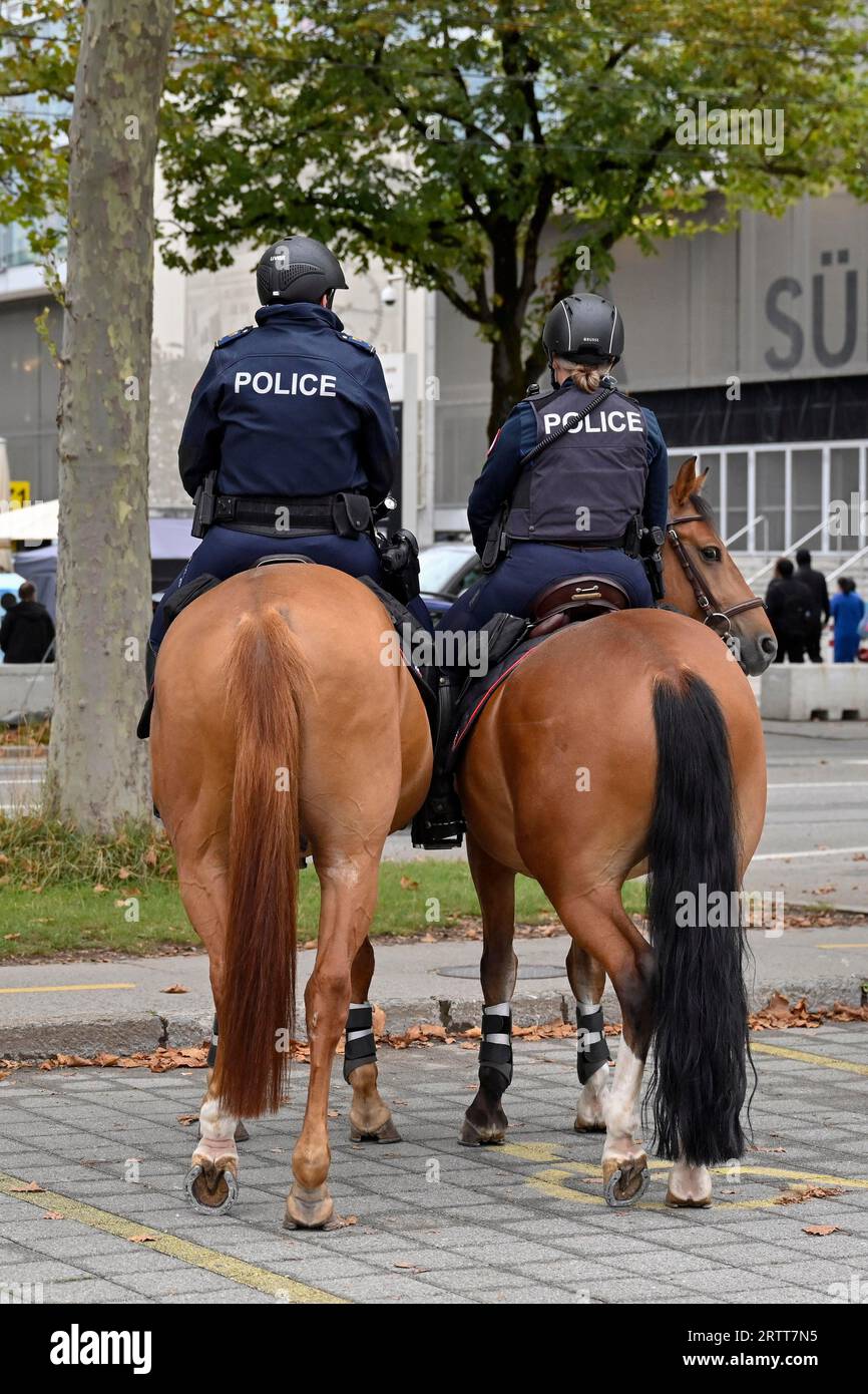 Police Rider Patrol, Bern, Switzerland Stock Photo - Alamy