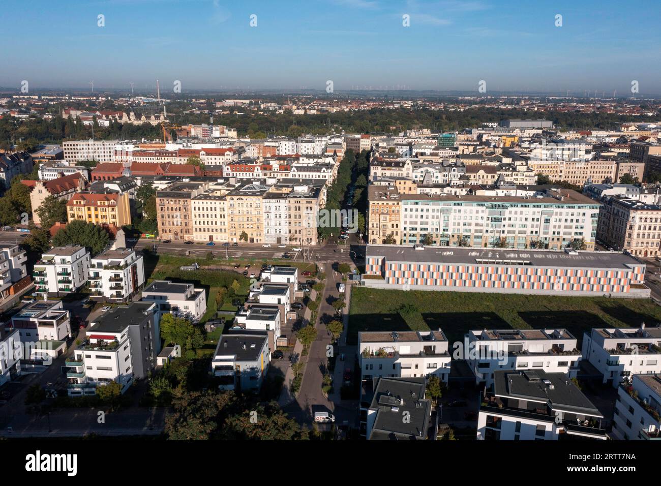 Residential and office buildings in Magdeburg, Saxony-Anhalt, Germany ...