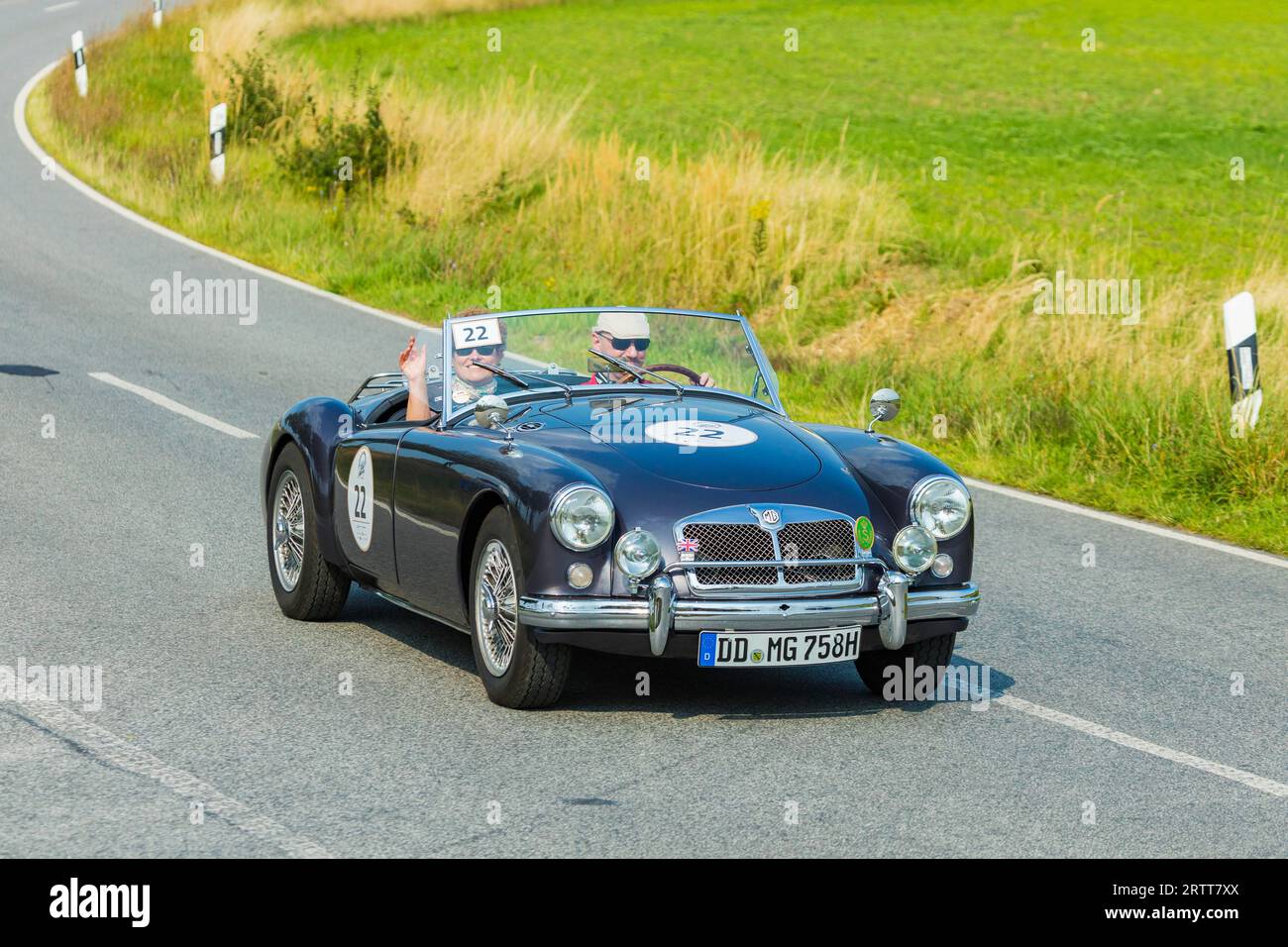 A drive for vintage vehicles. Skilful handling of the vehicle, finding ...