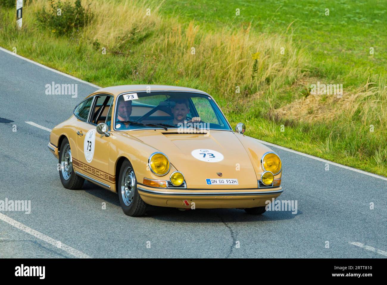 A drive for vintage vehicles. Skilful handling of the vehicle, finding ...