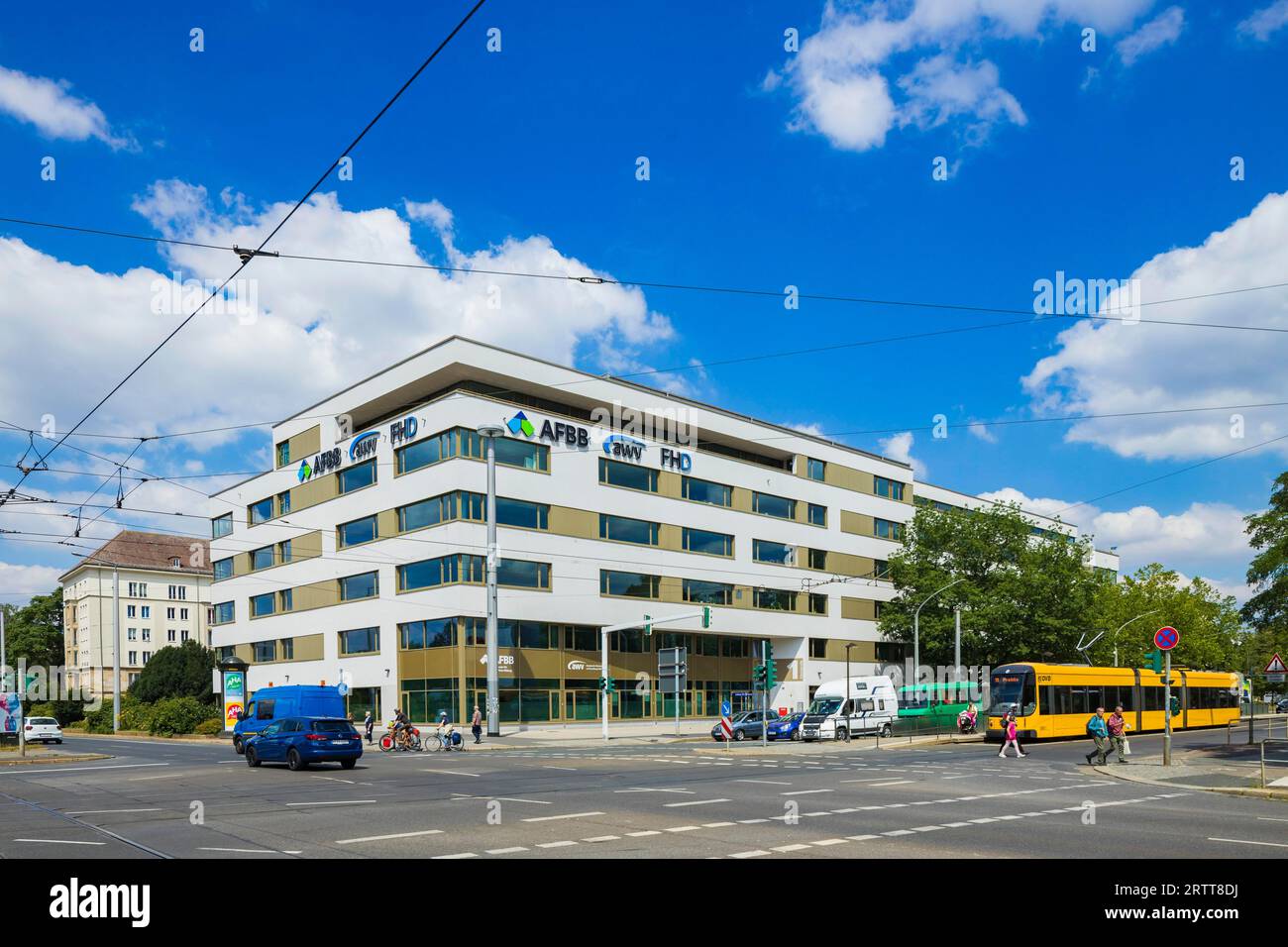 School campus for three educational institutions. The building with ...