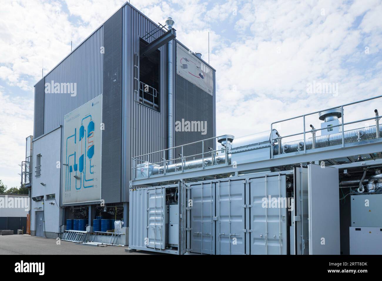 High-temperature electrolysis unit for hydrogen production, with an ...