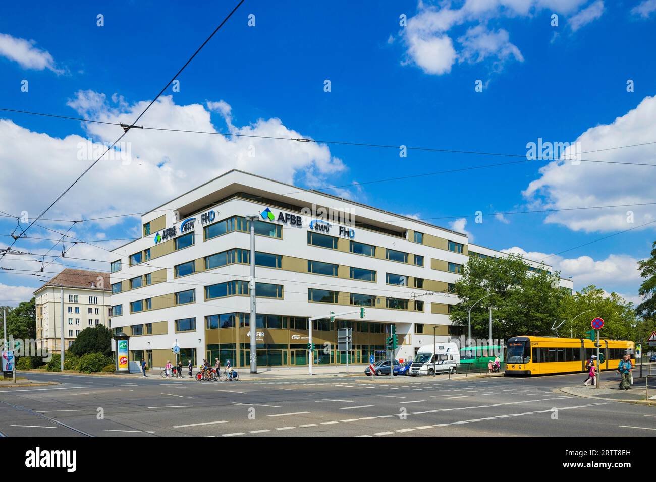 School campus for three educational institutions. The building with ...