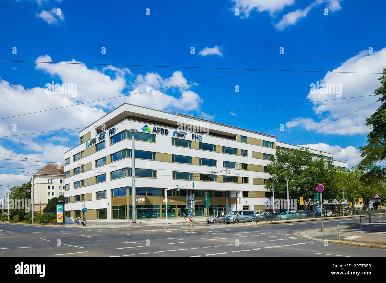 School campus for three educational institutions. The building with ...