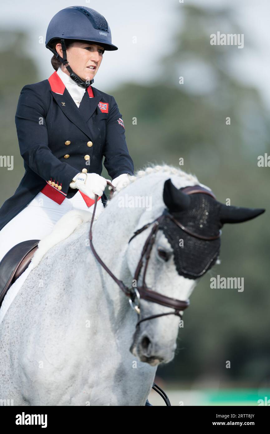 Laura Collett of Great Britain with Hester during the dressage test at ...