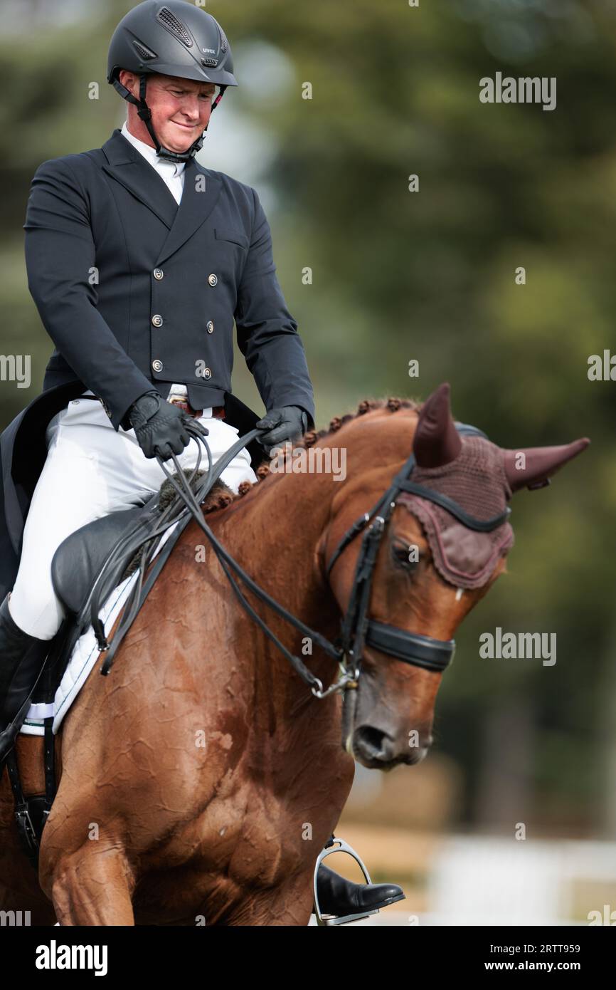 Matthew Heath of Great Britain with Sugar Rush Th during the dressage ...