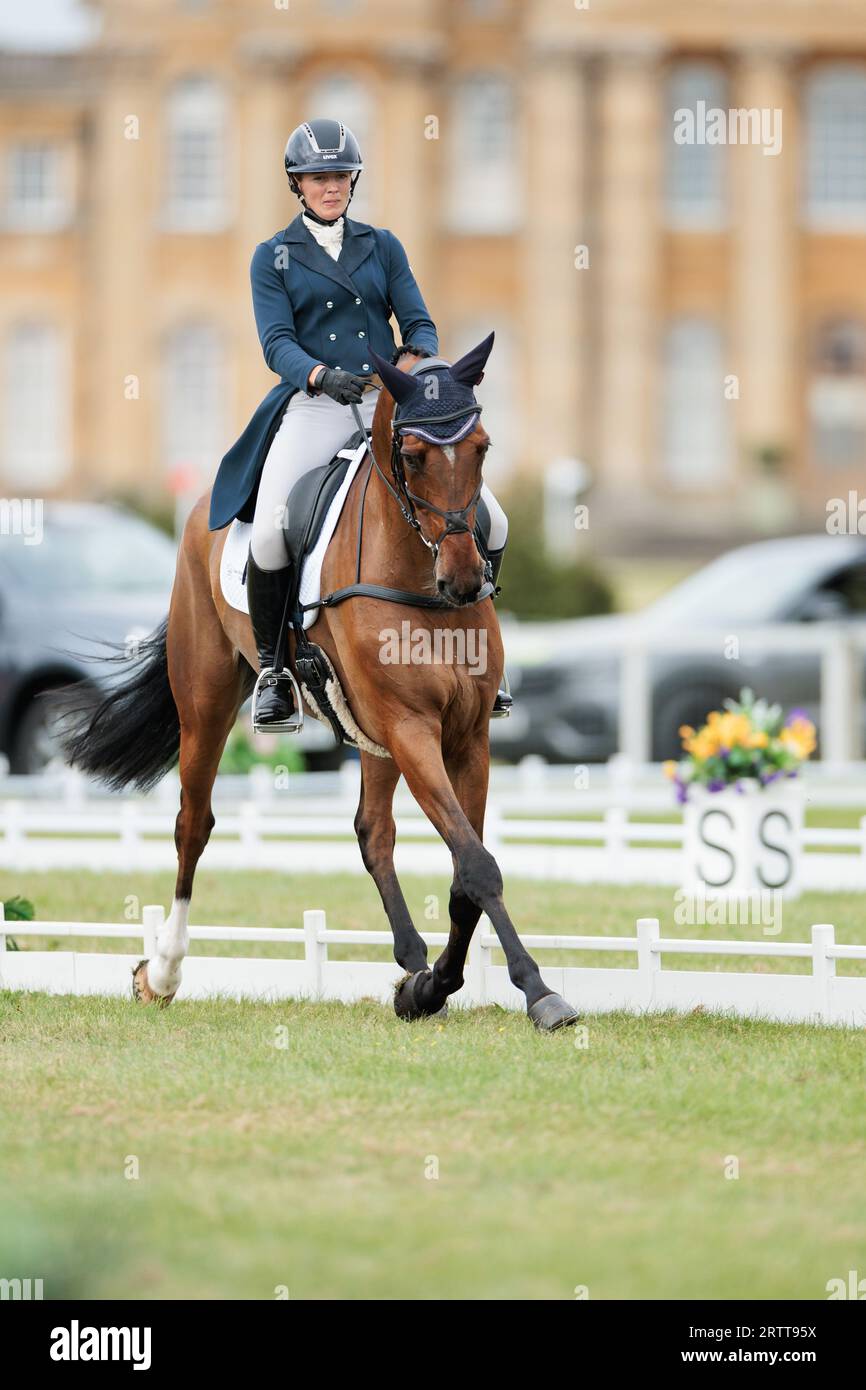 Flora Harris of Great Britain with Monbeg Alcatraz during the dressage ...