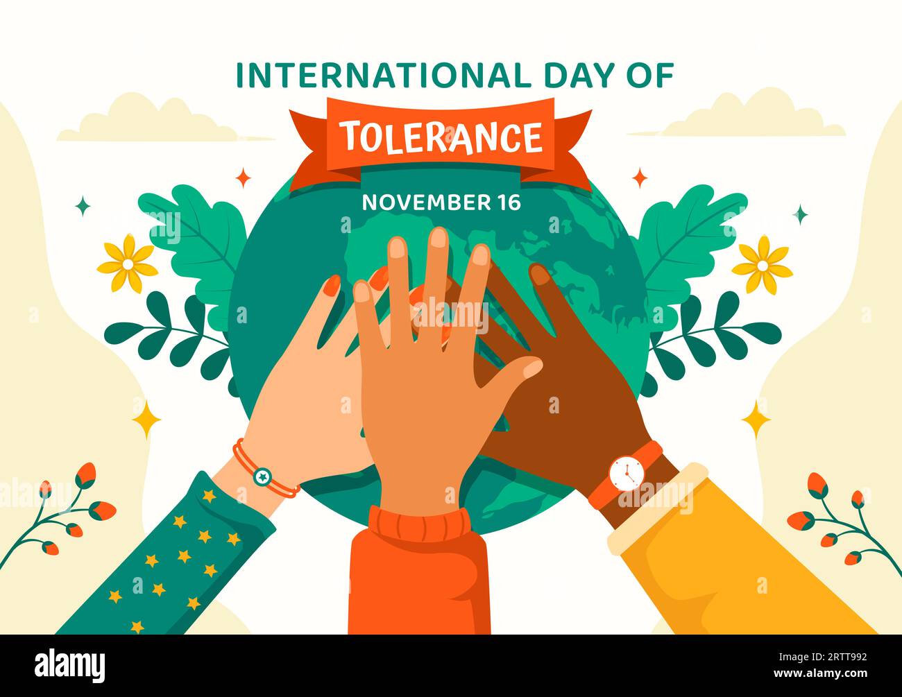 International Day for Tolerance Vector Illustration on November 16 with ...
