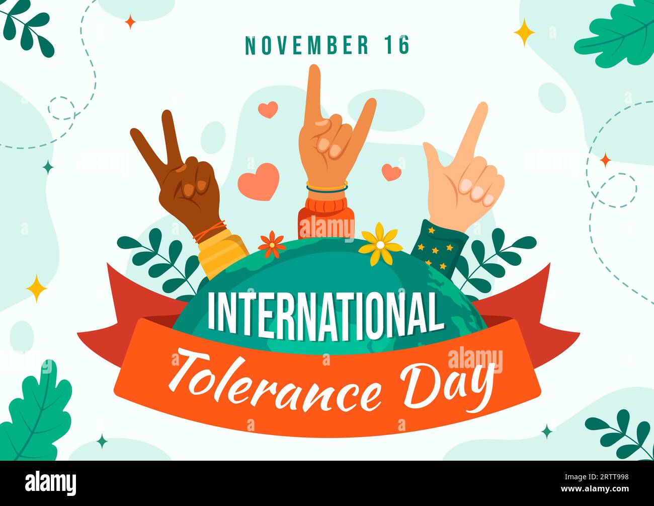 International Day for Tolerance Vector Illustration on November 16 with ...