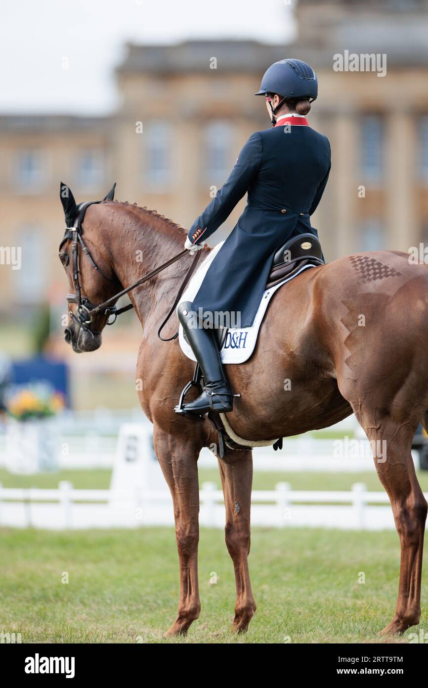 Laura Collett of Great Britain with Bling during the dressage test at ...