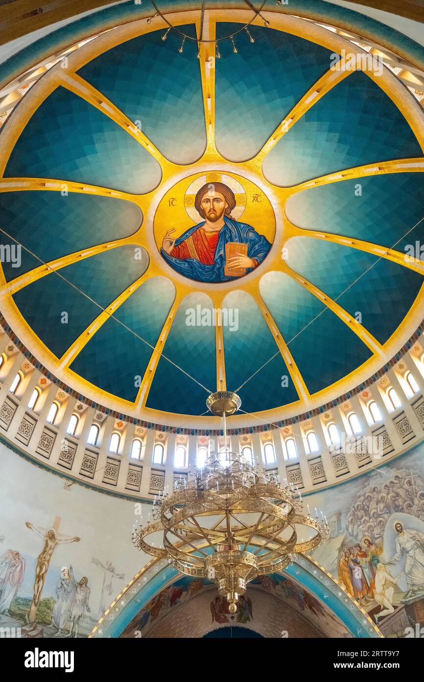 Ceiling painting of Christ in the Orthodox Cathedral of the ...
