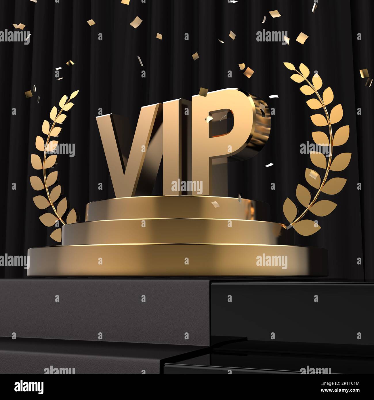 3D graphic concept of award, very important people, vip Stock Photo - Alamy