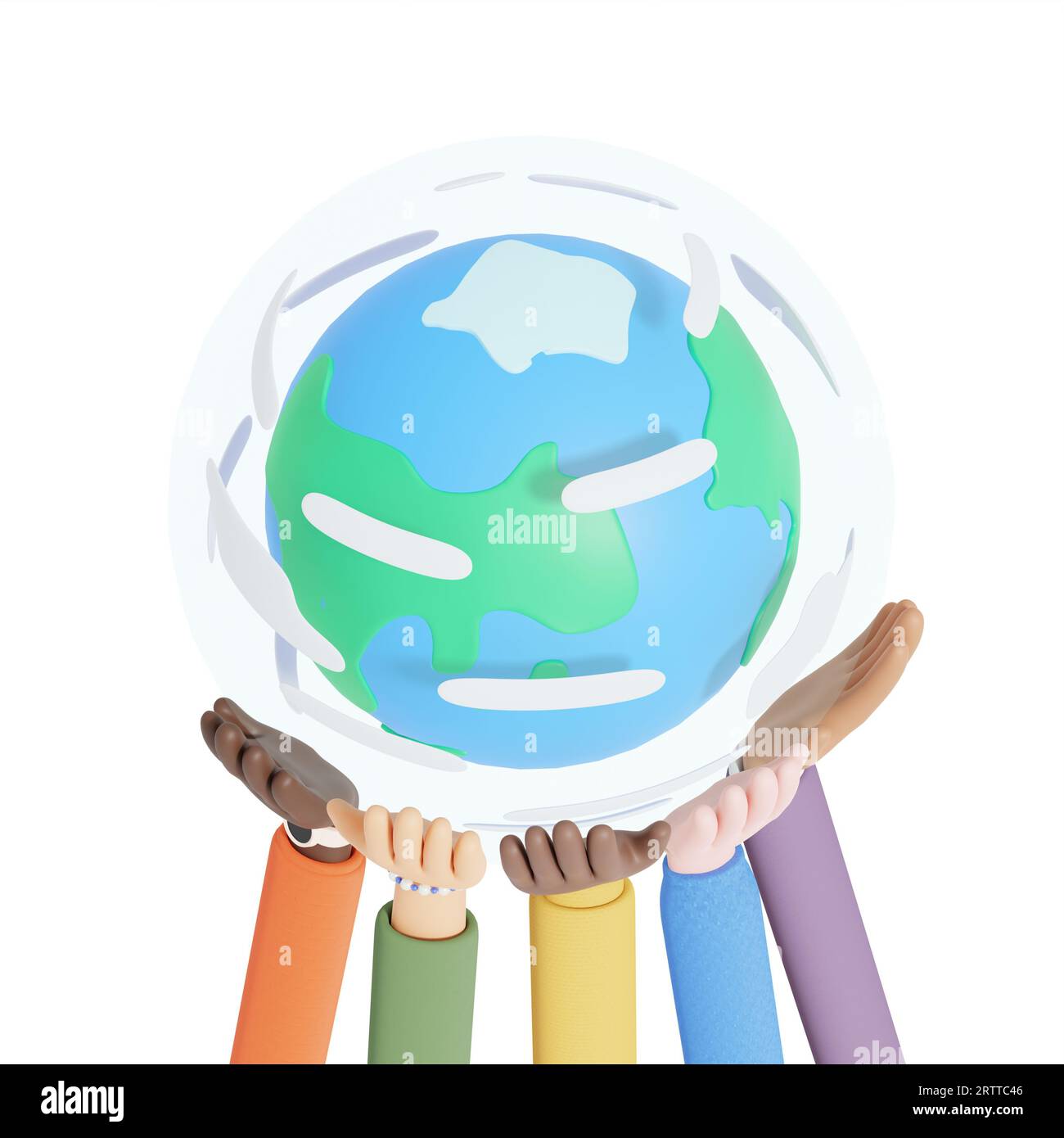 graphic concept of environment, the earth and hands Stock Photo - Alamy