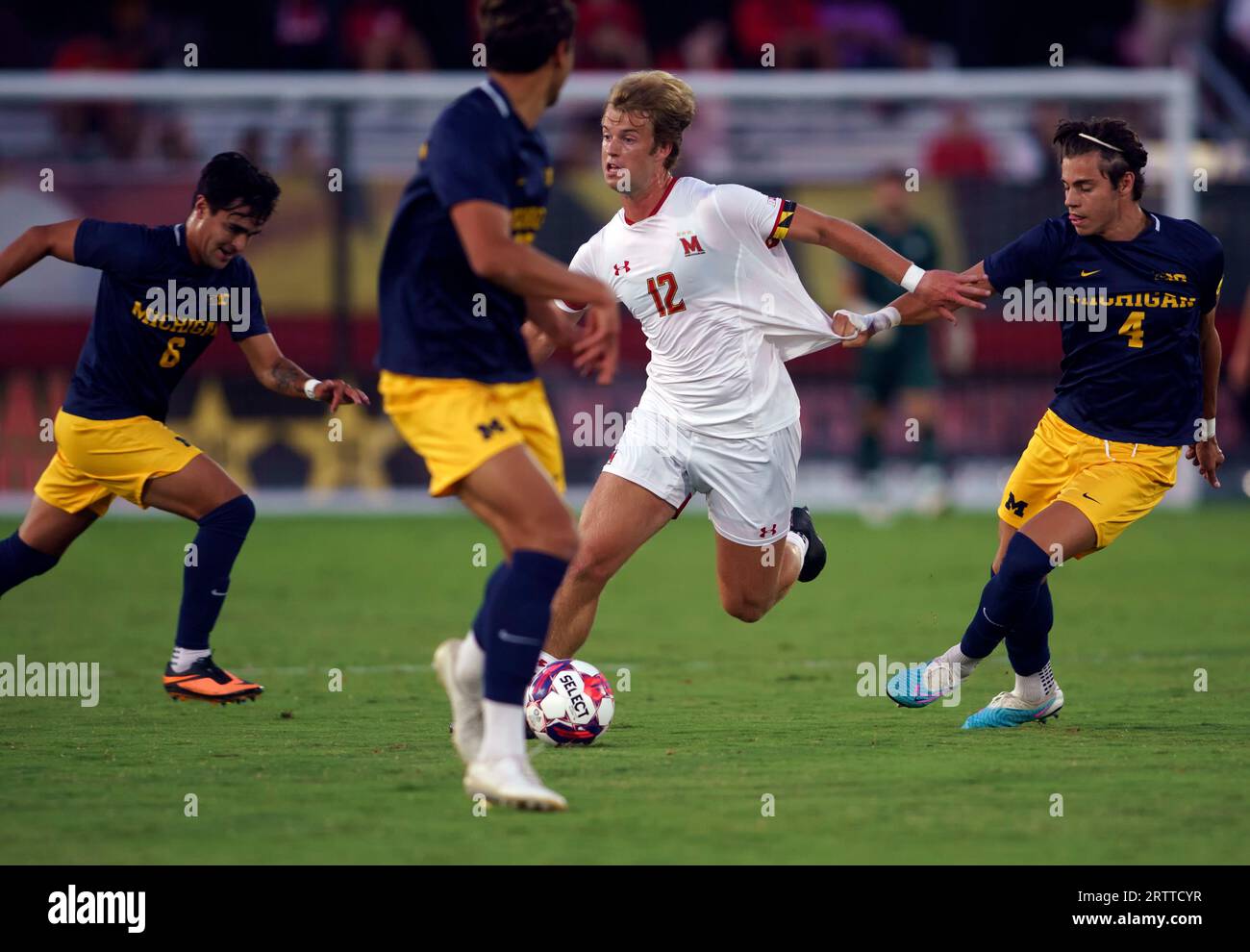 COLLEGE PARK, Maryland, USA - 14 September, 2023: Michigan defender ...