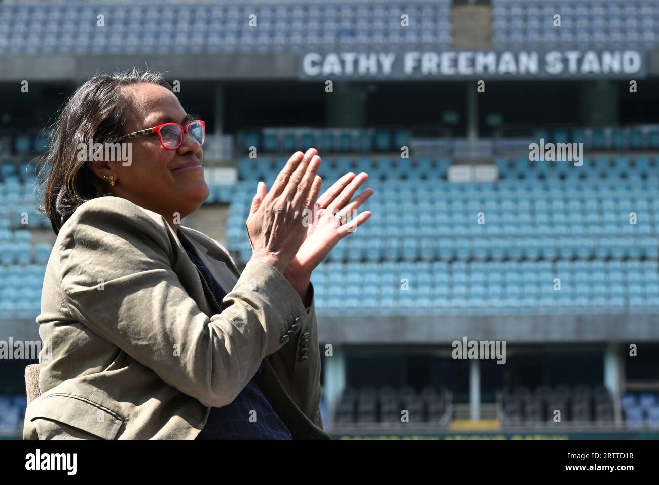 Sydney, Australia. 15th Sep, 2023. Olympic champion Cathy Freeman set ...