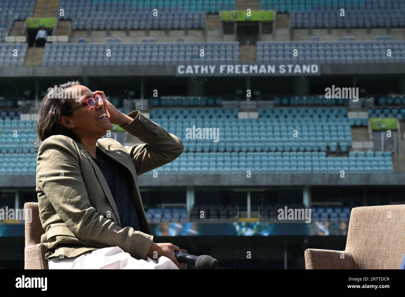 Sydney, Australia. 15th Sep, 2023. Olympic champion Cathy Freeman set ...