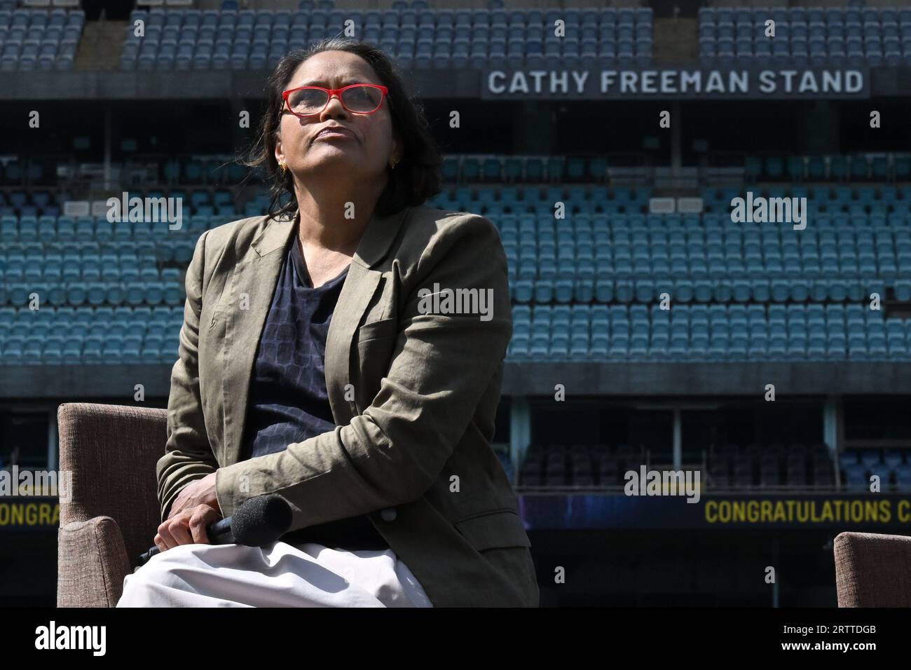 Sydney, Australia. 15th Sep, 2023. Olympic champion Cathy Freeman set ...