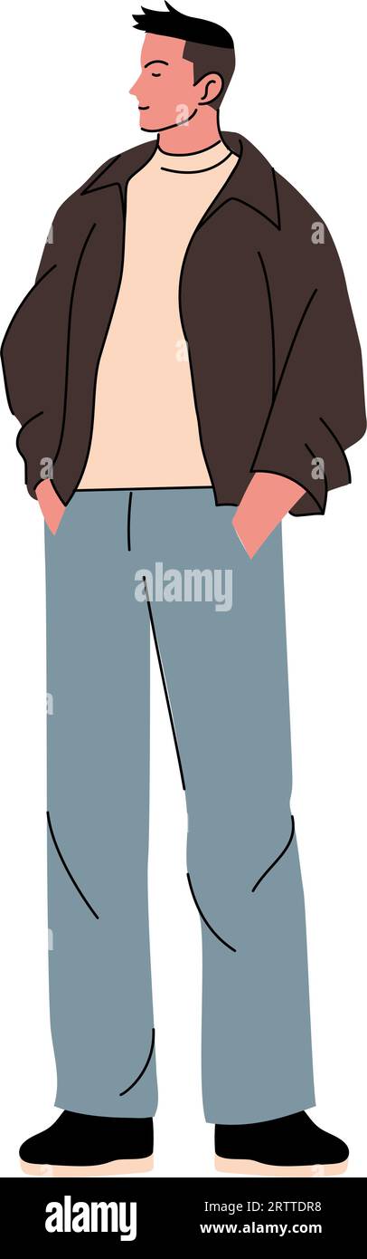young man standing position Stock Vector Image & Art - Alamy