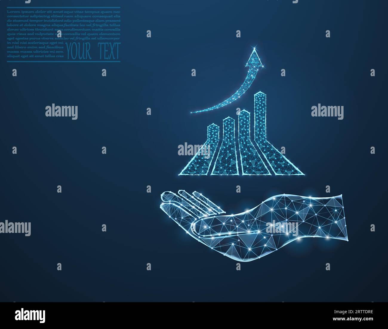 Chart graph neon light Stock Vector Images - Alamy