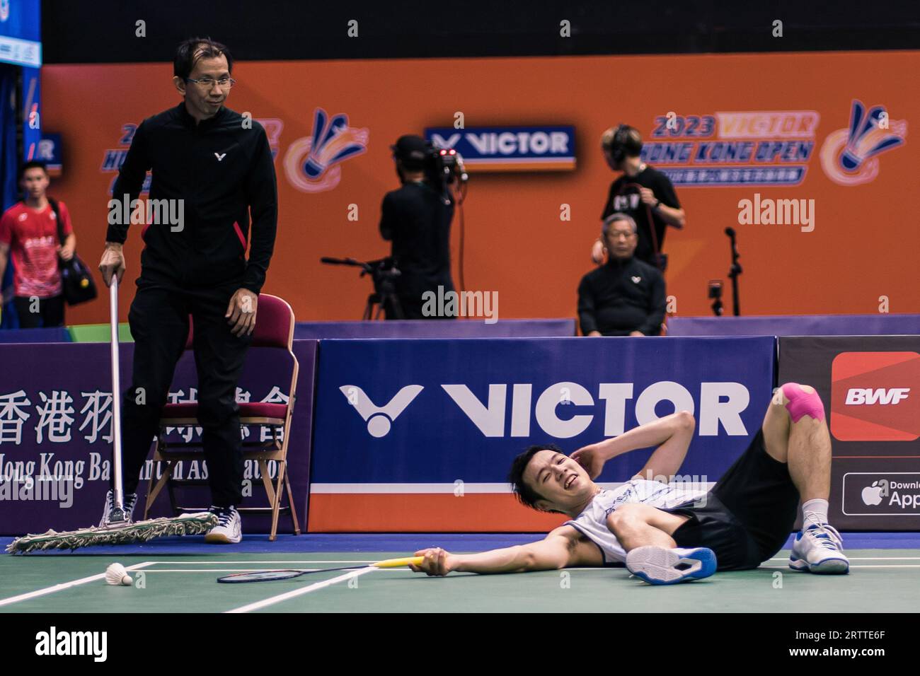 Hong Kong, China. 14th Sep, 2023. Wang Tzu Wei of Chinese Taipei plays during the Men's Single ...