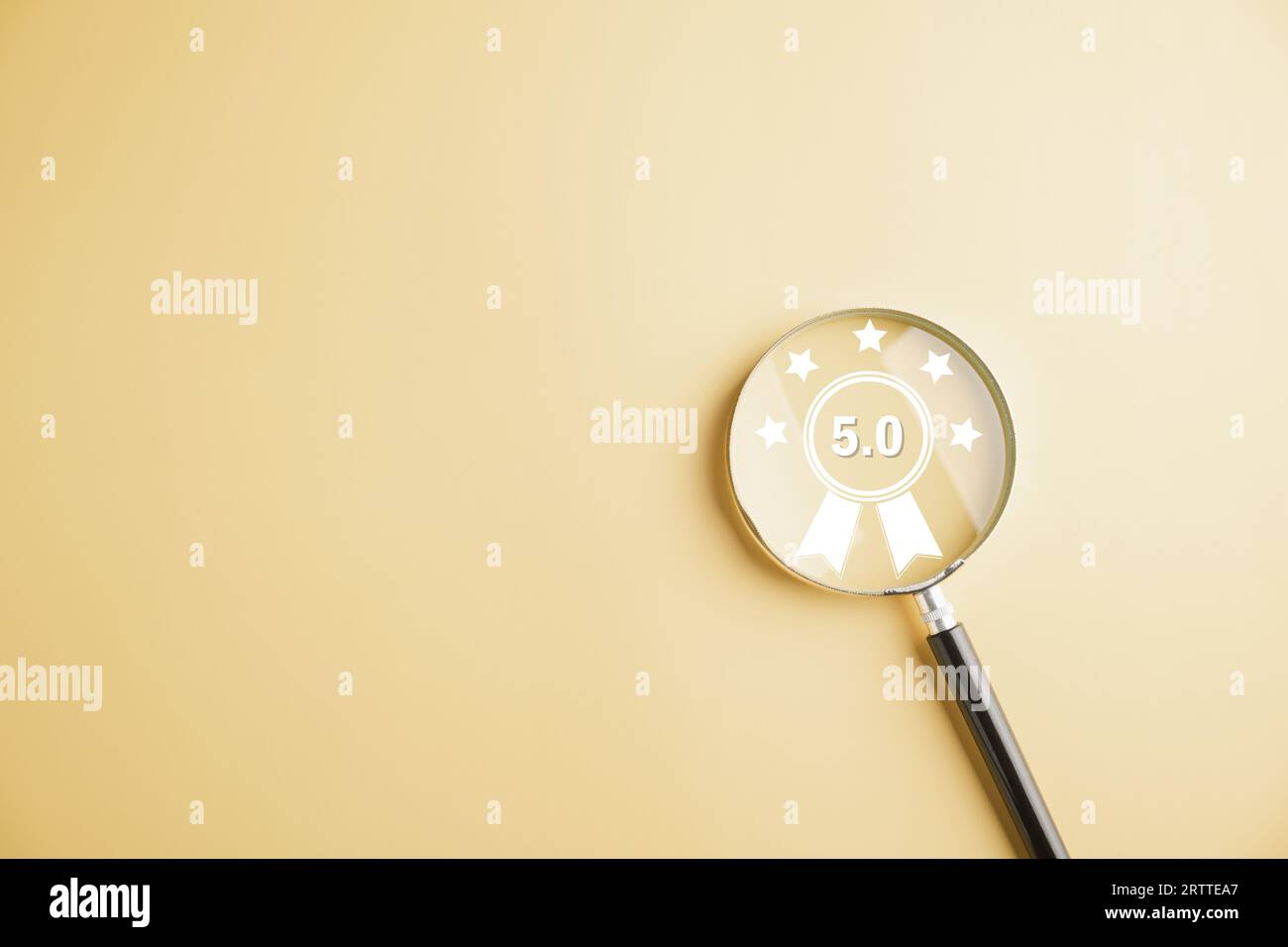 Certification and ISO quality concept illustrated with a magnifying ...