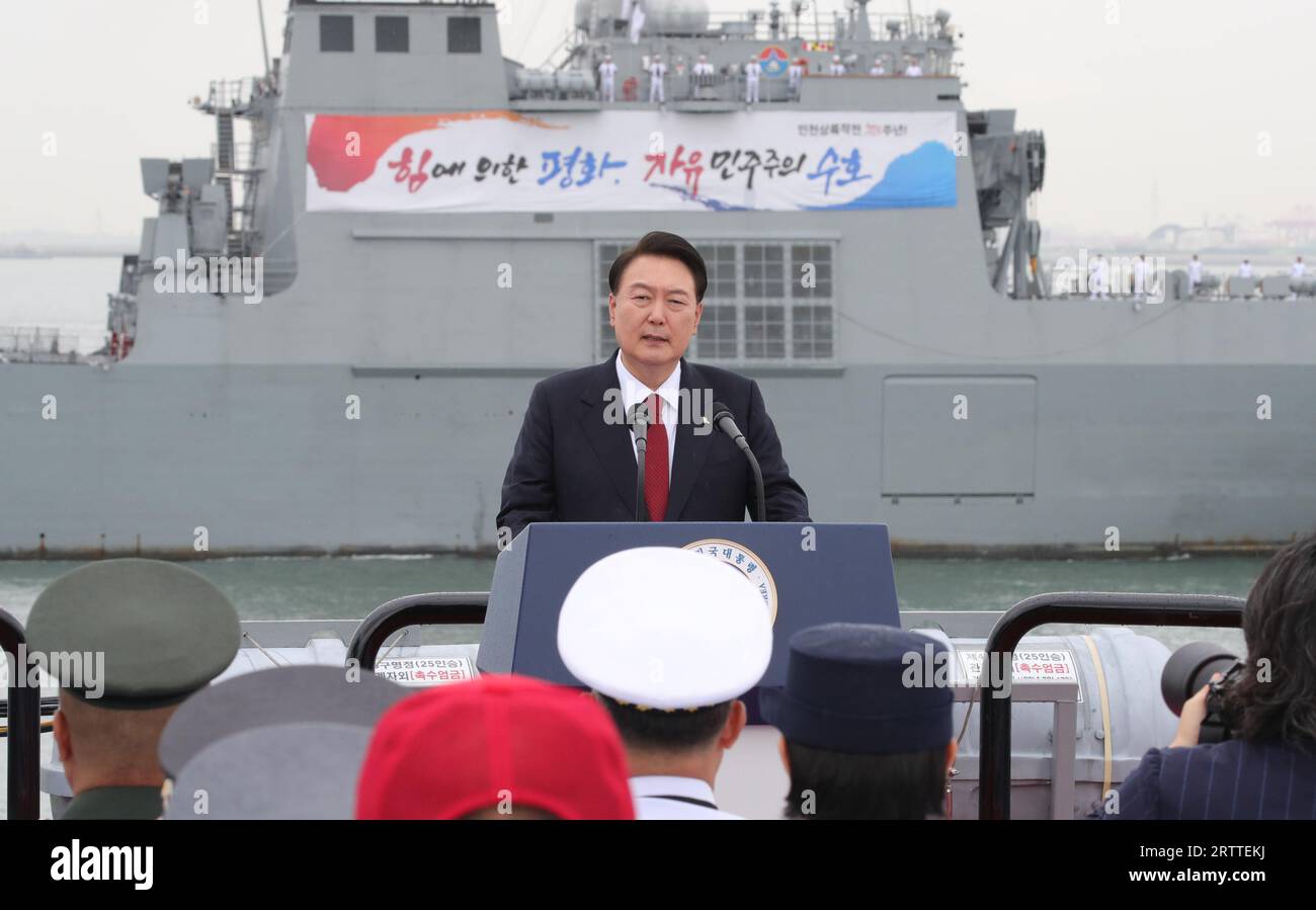 15th Sep, 2023. S. Korea marks anniv. of Incheon Landing in Korean War ...