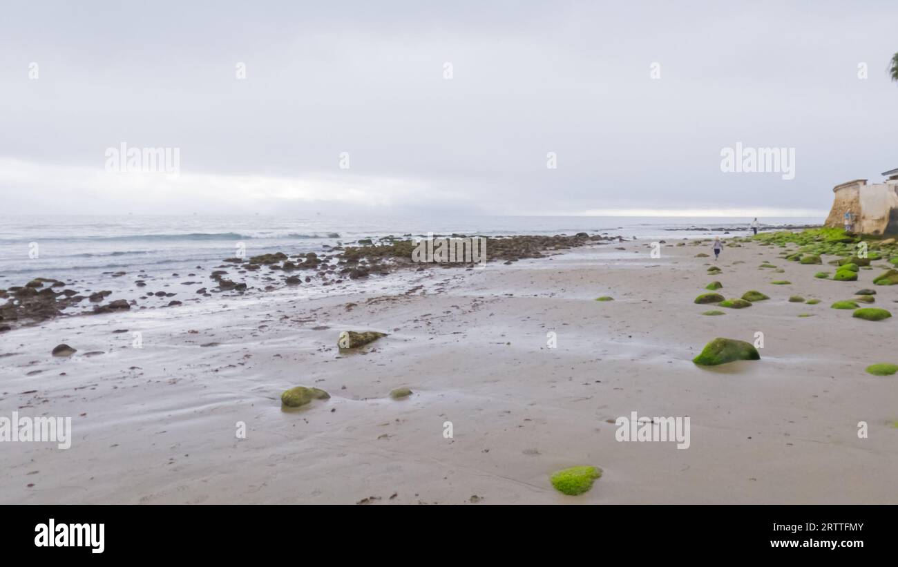 Gloomy Winter Beach Walk in Miramar, California Stock Photo - Alamy