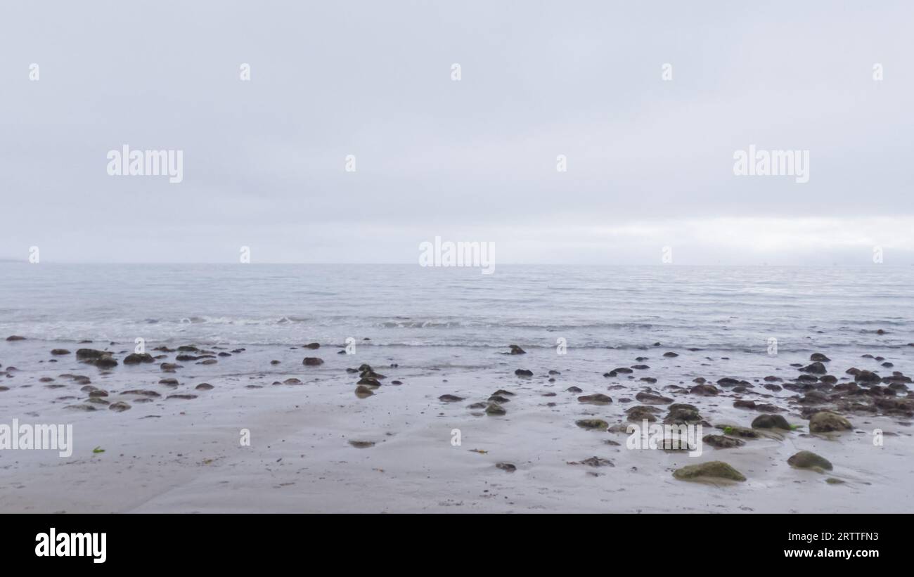 Gloomy Winter Beach Walk in Miramar, California Stock Photo - Alamy
