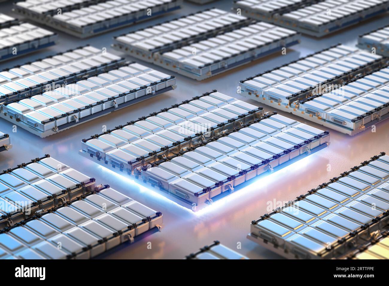 3d rendering electric car battery or pack of battery cells module Stock ...
