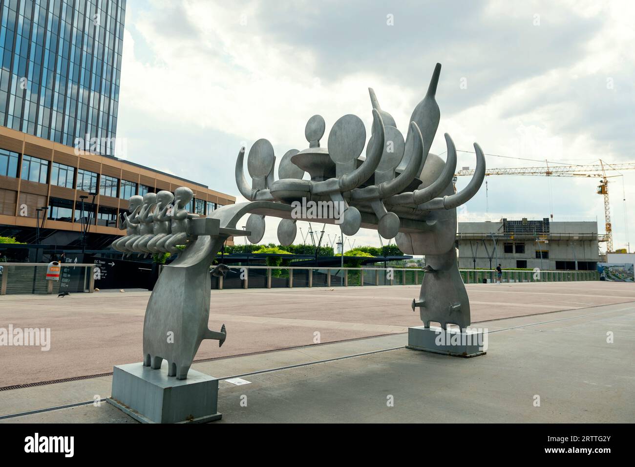 Vienna, Austria - June 14, 2023: Surreal sculpture by the Austrian ...
