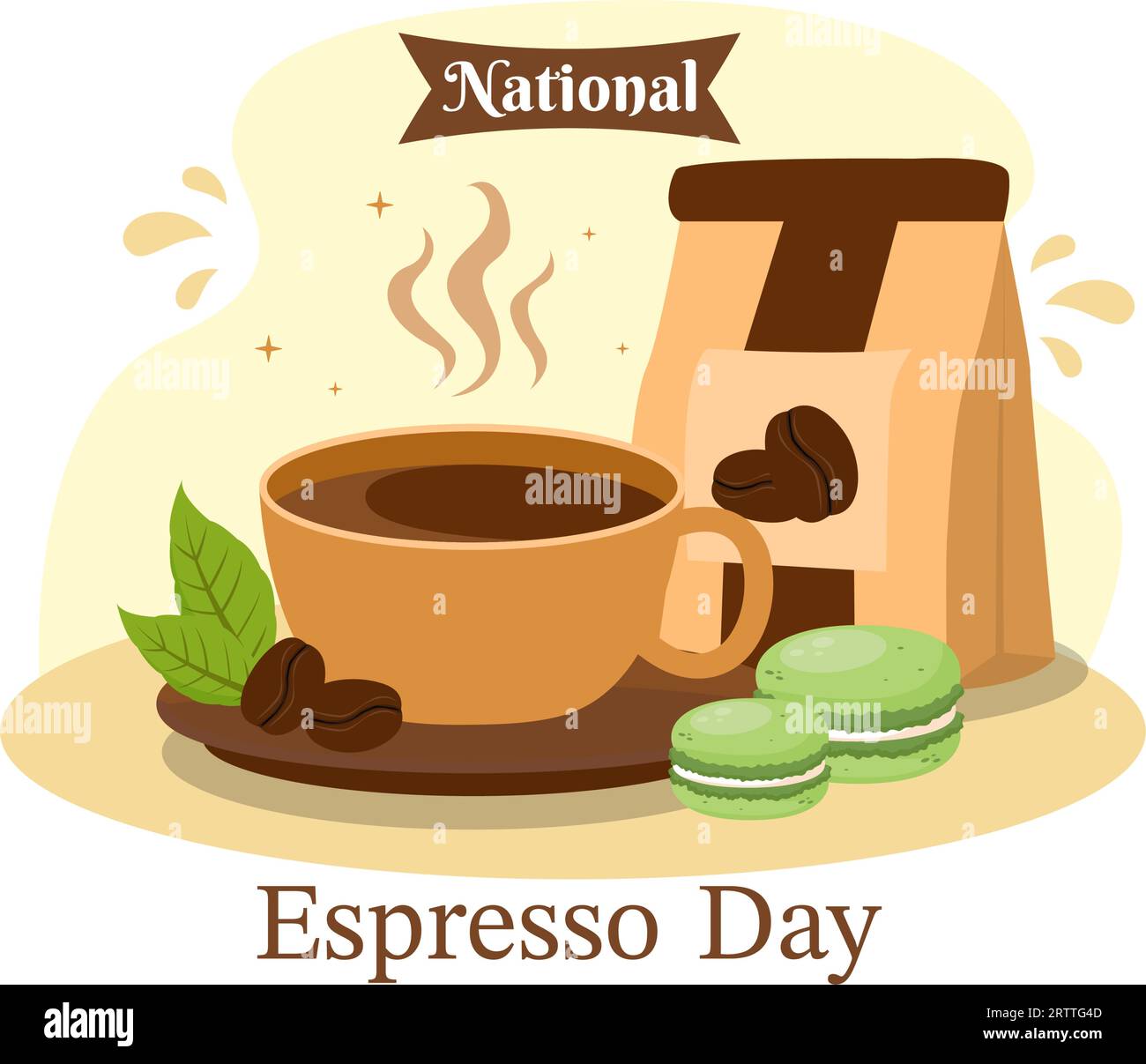 National coffee day vector vectors Cut Out Stock Images & Pictures - Alamy