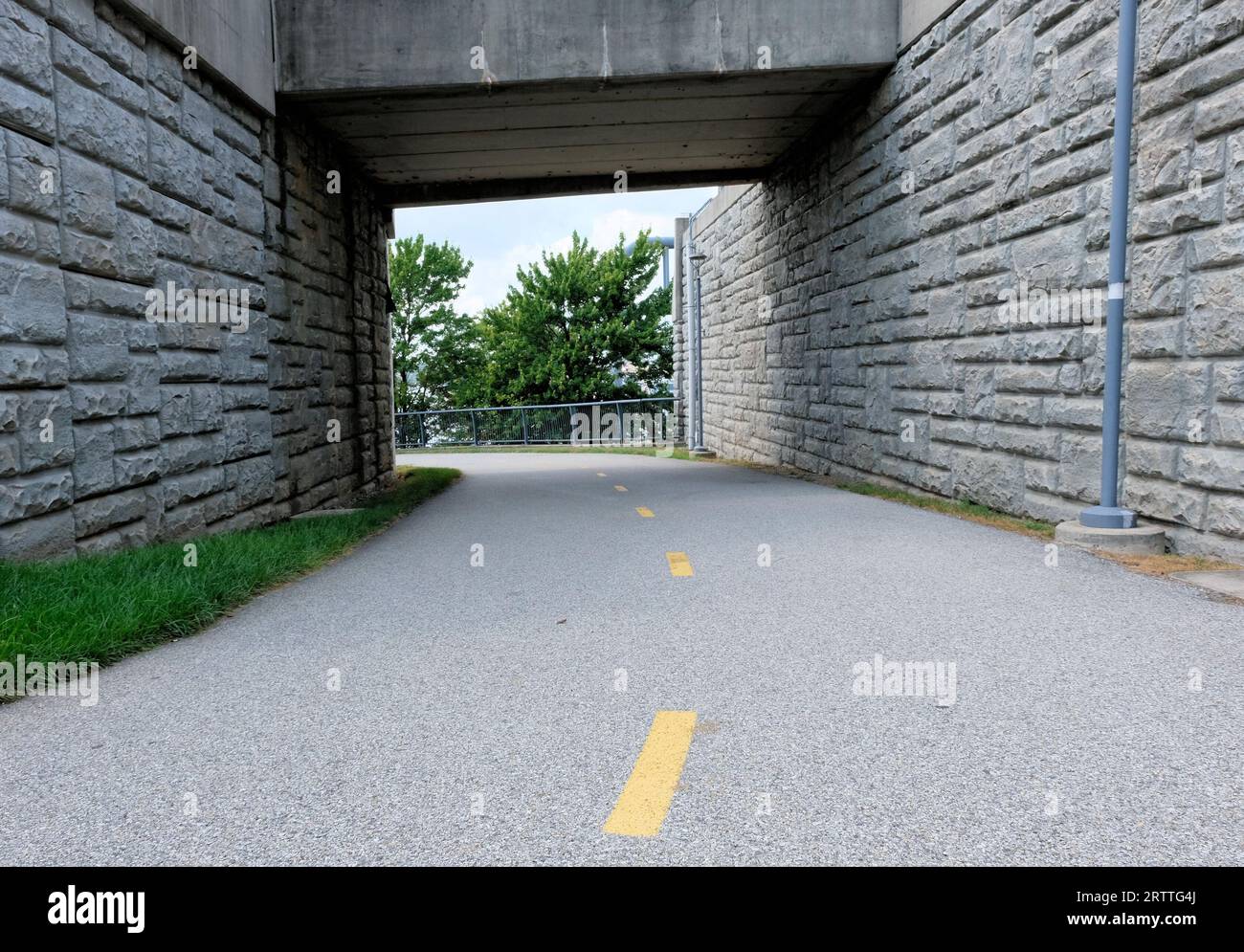 Bridge over walking trail Stock Photo - Alamy