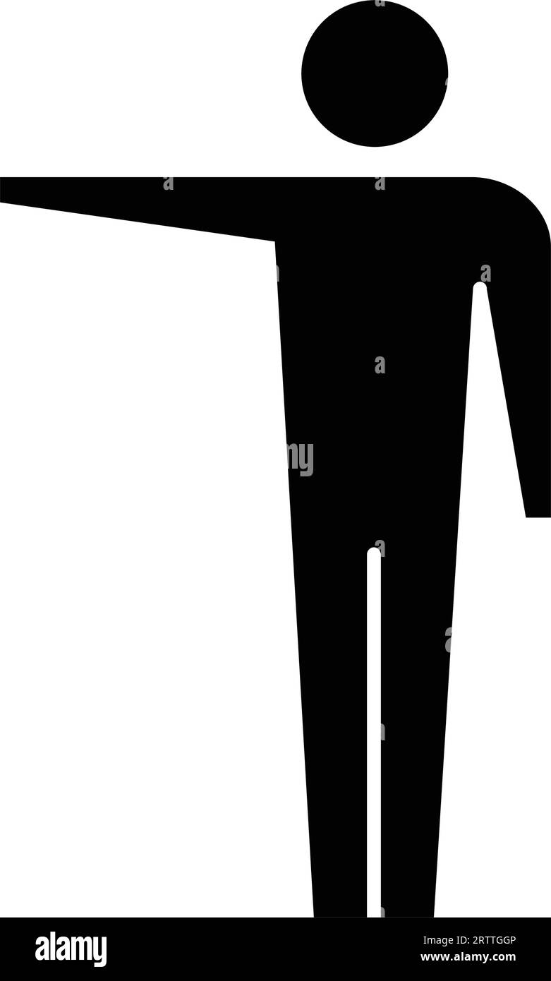 Man icon open arms vector male person with raised hands symbol in a ...