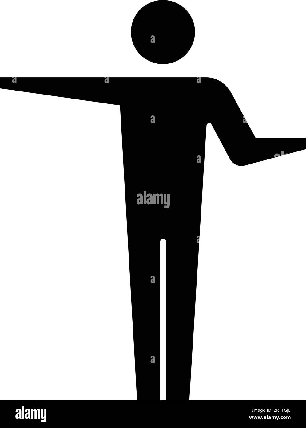 Man icon open arms vector male person with raised hands symbol in a ...