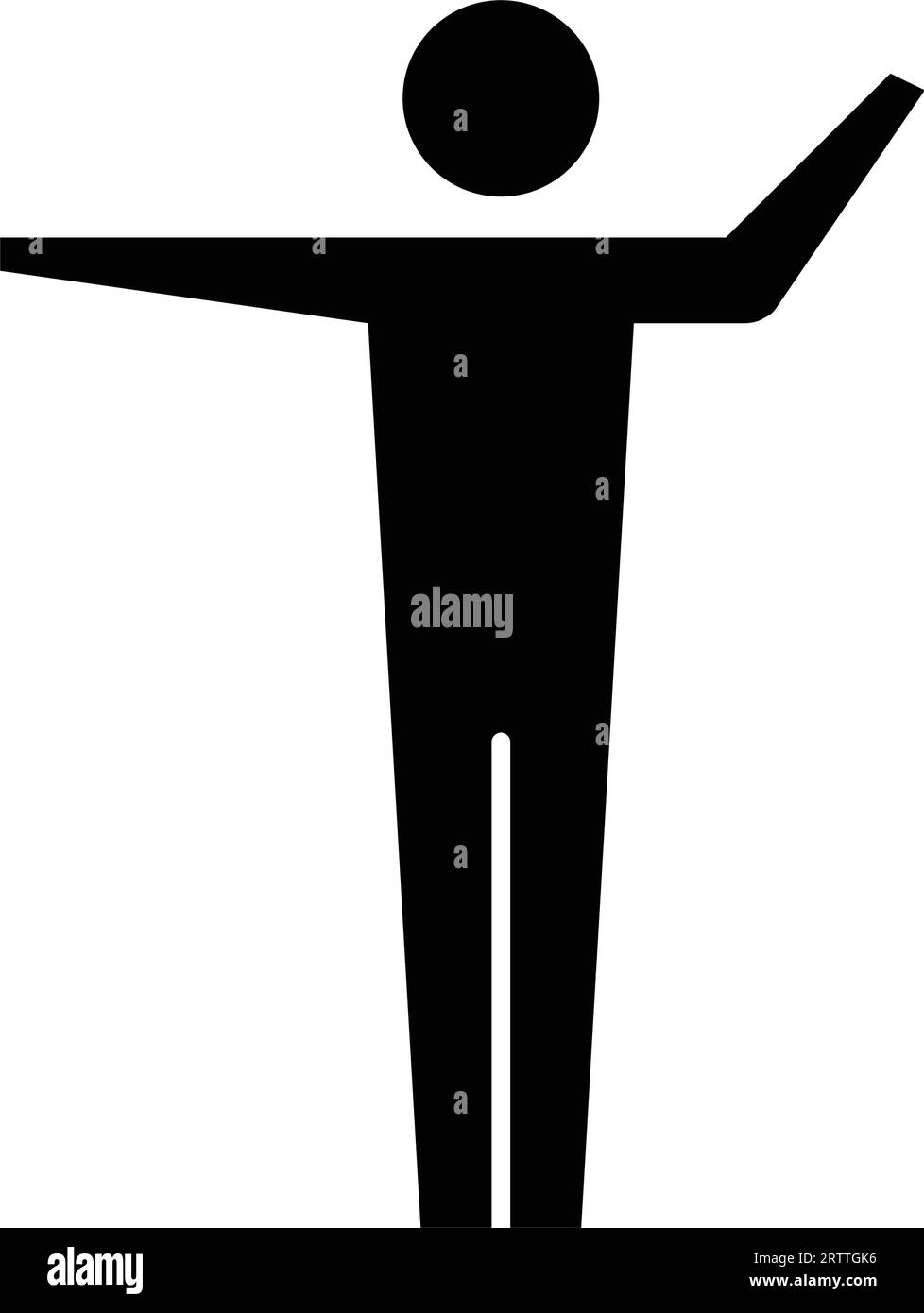 Man icon open arms vector male person with raised hands symbol in a ...