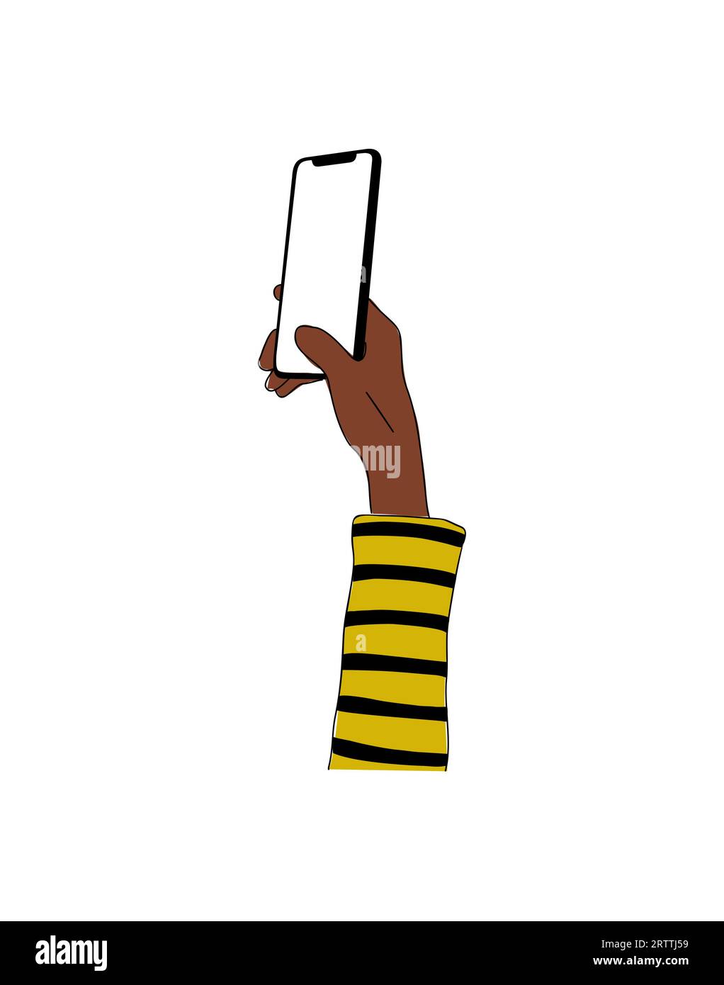 Hand raising black Stock Vector Images - Alamy