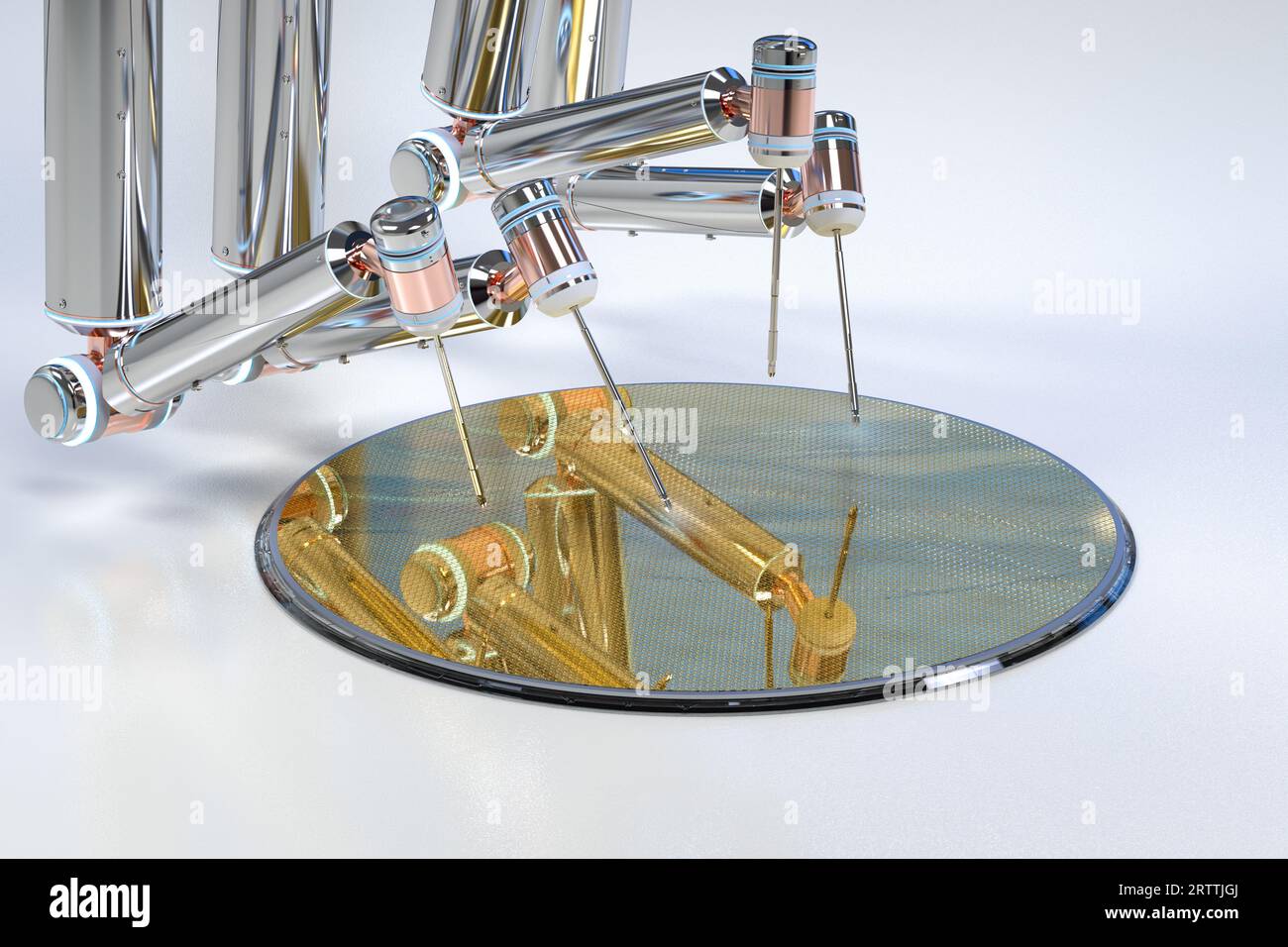 Semiconductor manufacturing with 3d rendering robotic arms with silicon ...