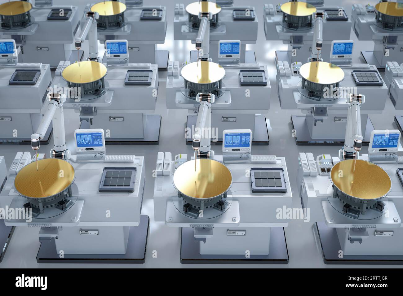 Semiconductor manufacturing with 3d rendering robotic arms with silicon ...