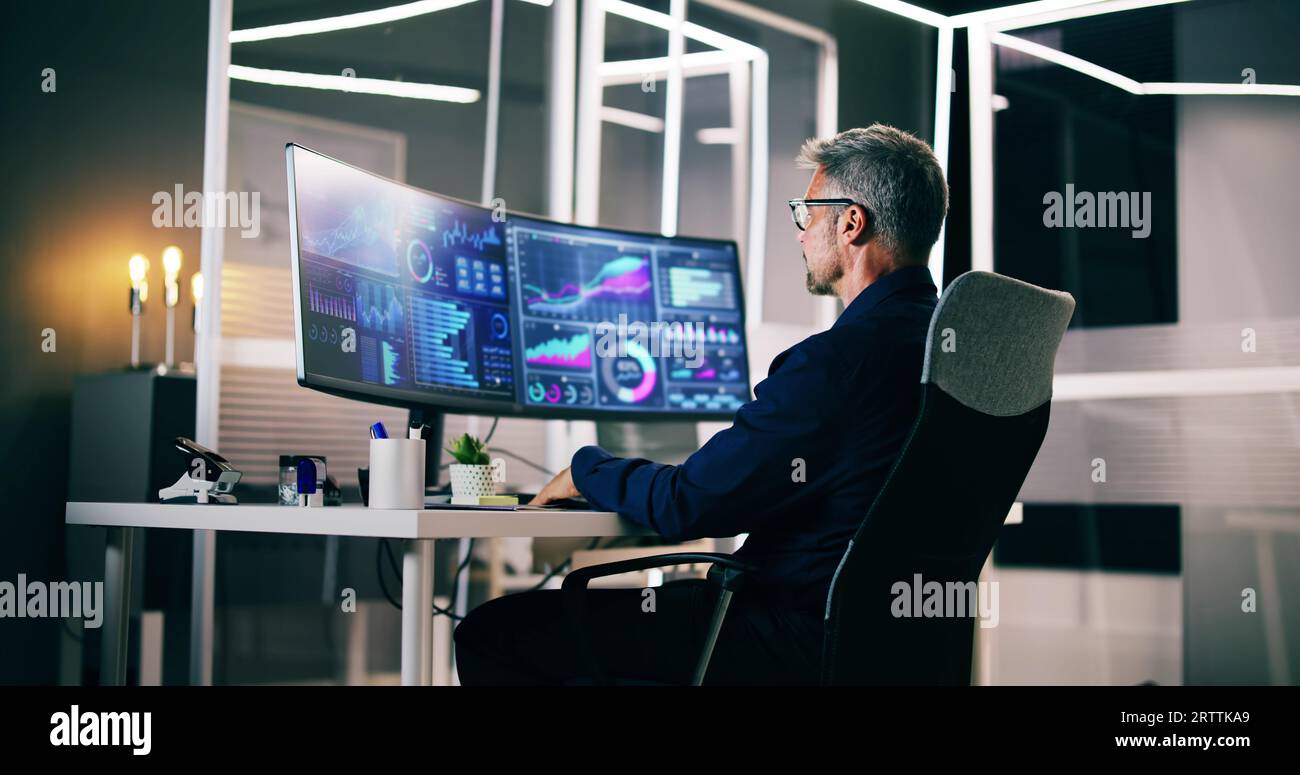 Business Data Analytics Dashboard And KPI Performance Stock Photo - Alamy