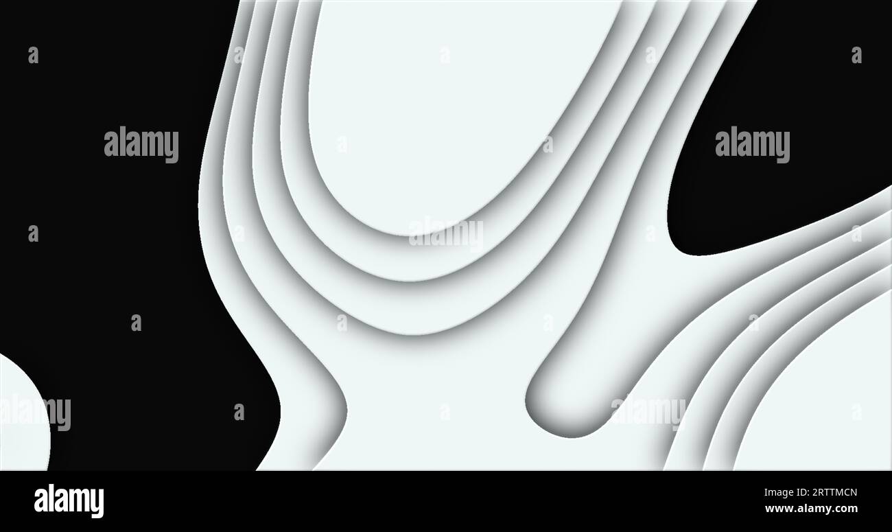 White cut curve abstract background pattern of lines and waves Stock ...