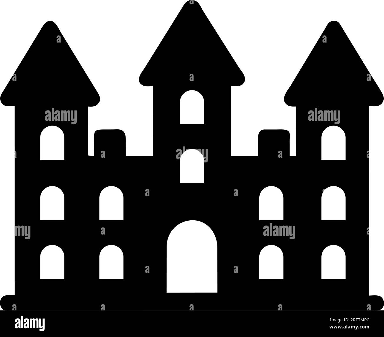 Spooky castle exterior Stock Vector Images - Alamy