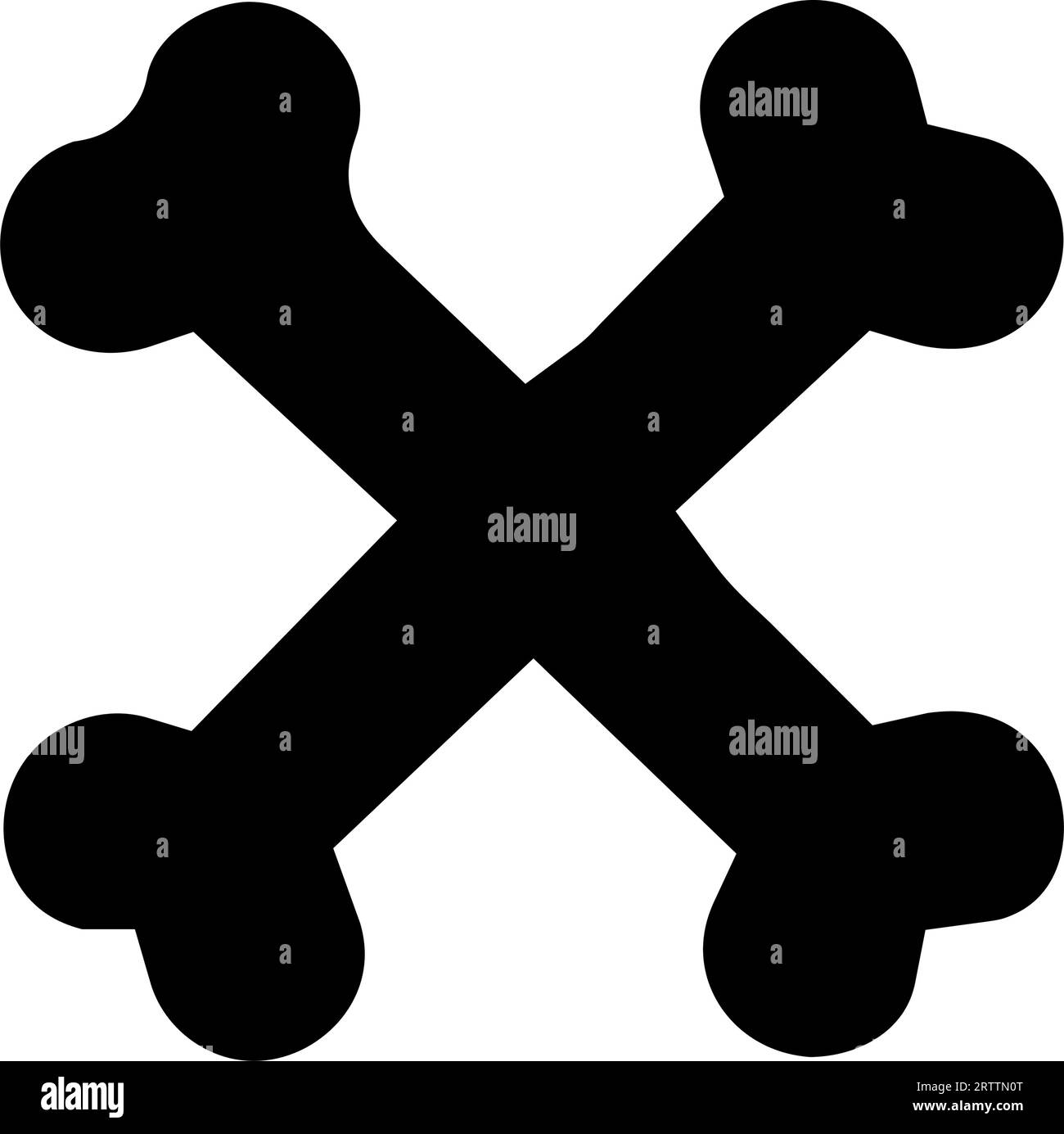 bones crossed silhouette style Stock Vector Image & Art - Alamy
