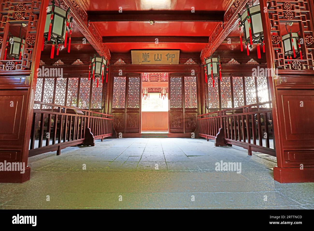 Shanghai, China - June 2, 2018: China's traditional interior decoration ...