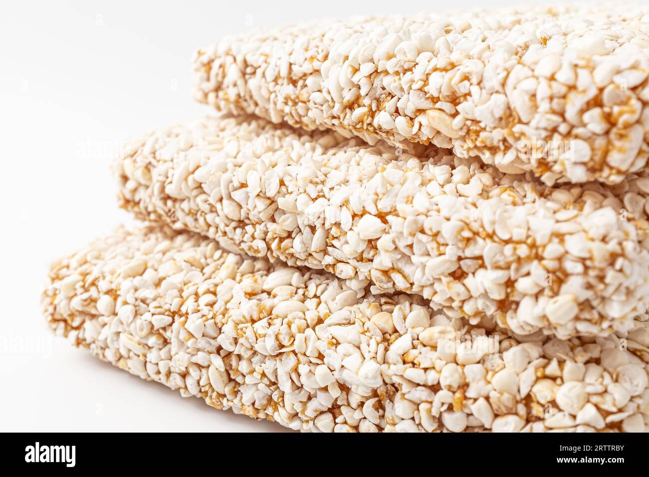 Traditional Korean snack made from glutinous rice and grain syrup on ...