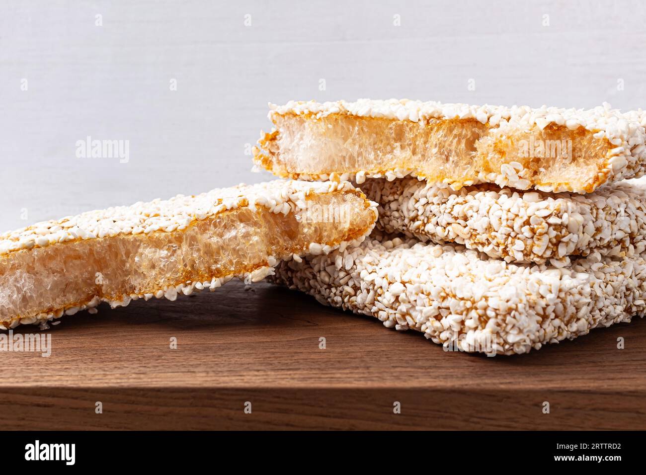 Traditional Korean snack made from glutinous rice and grain syrup Stock ...
