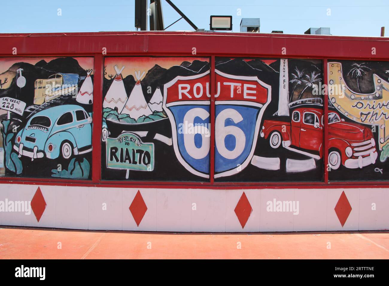 Chris's Burgers On The Original Route 66 Highway Rialto San Bernardino, CA Stock Photograph ...