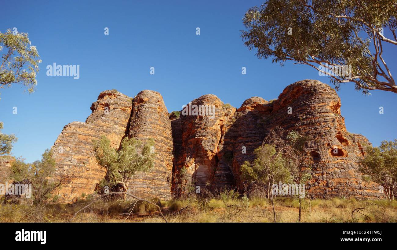 Beehive domes at Purnululu (Bungle Bungles), Western Australia Stock ...