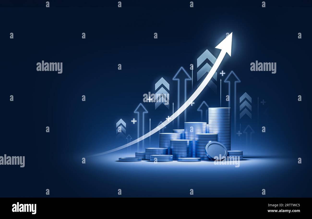 Growth business strategy arrow. success target improvement background ...