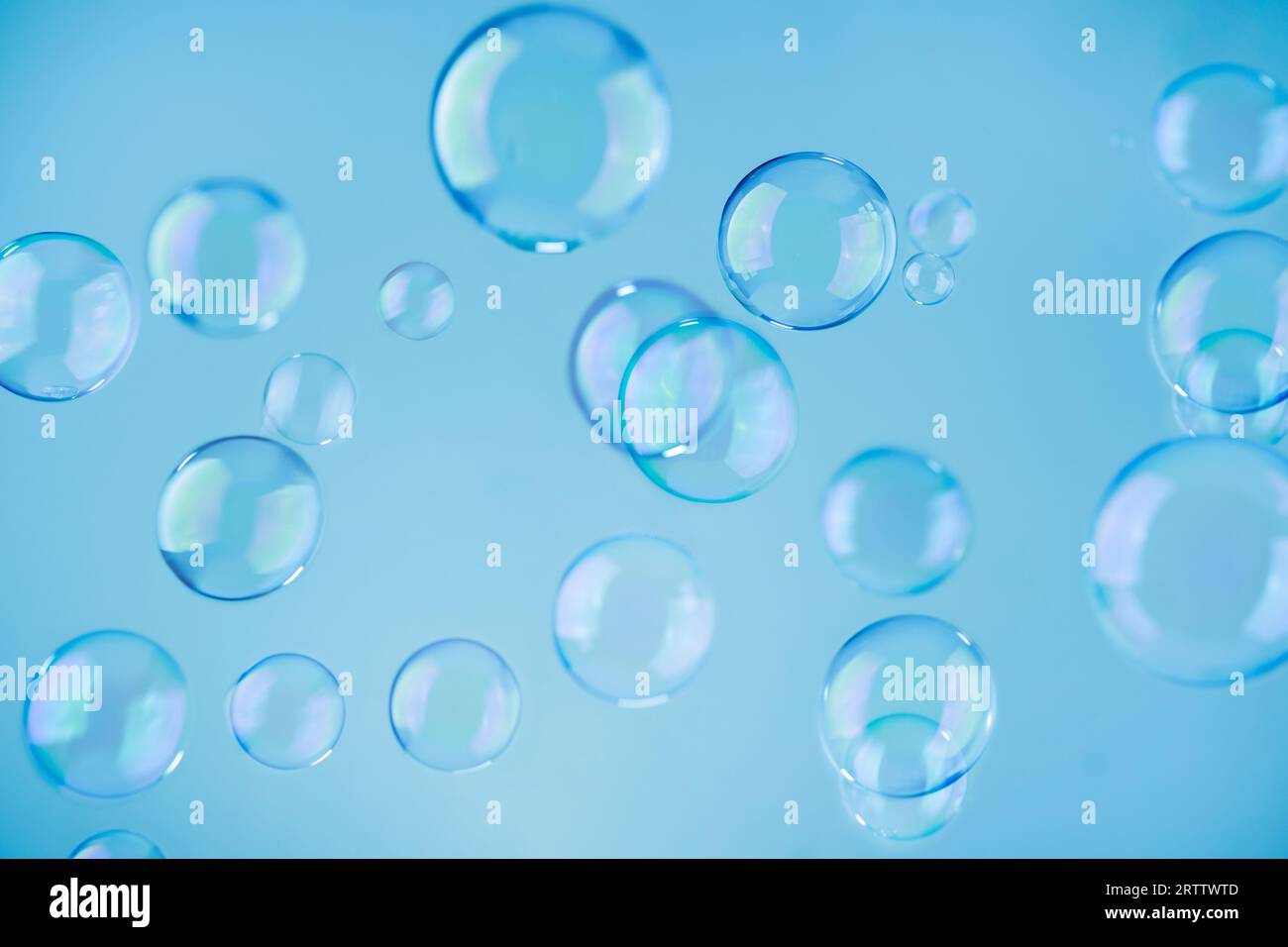 Abstract blue soap bubbles background. Blue soap bubbles wallpaper ...